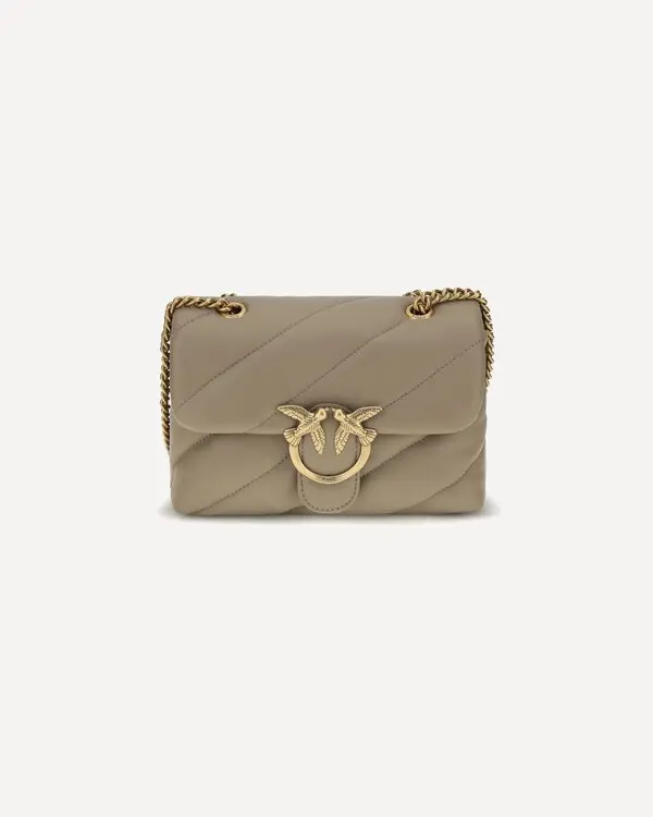 Pinko Love Mini Puff Shoulder Bag - Beige