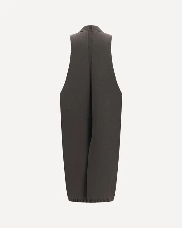 Rick Owens Long Wool And Shearling Vest