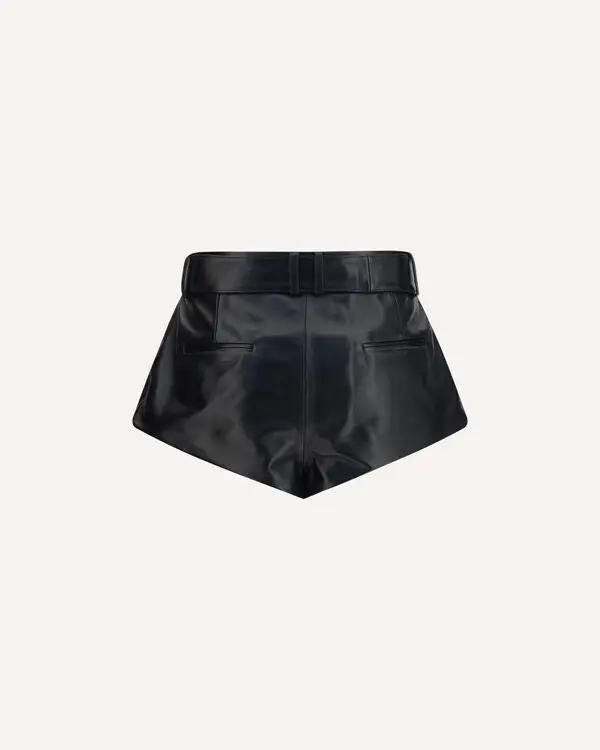 Magda Butrym Flared Leather Shorts