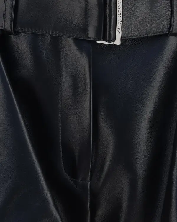 Magda Butrym Flared Leather Shorts