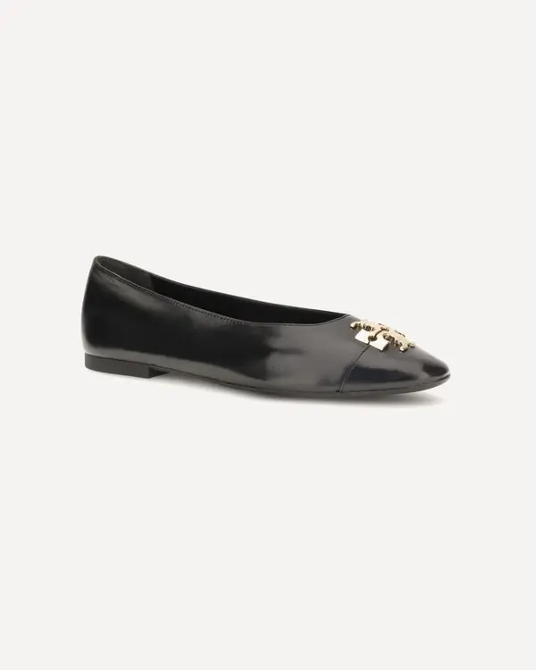 Tory Burch Charlie Leather Ballerinas - Black