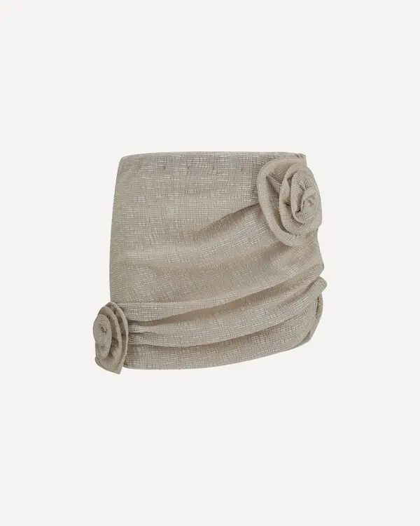 Magda Butrym Draped Floral Mini Skirt