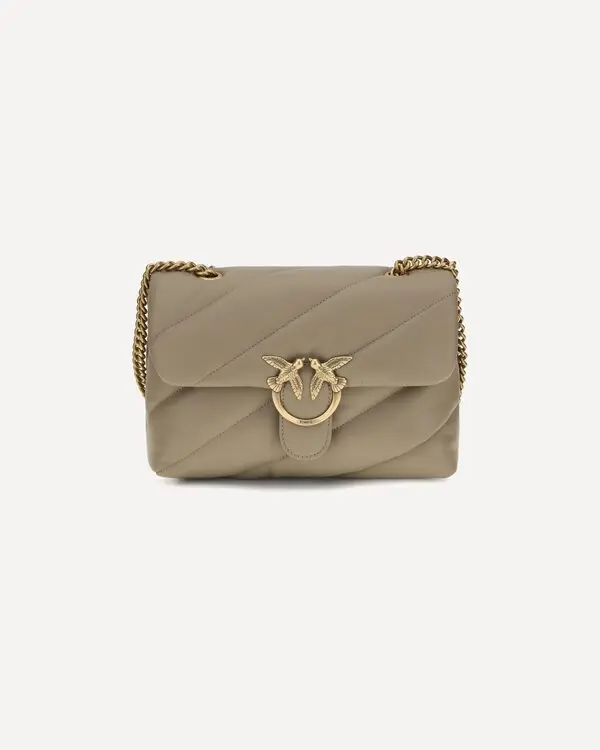 Pinko Love Classic Leather Shoulder Bag