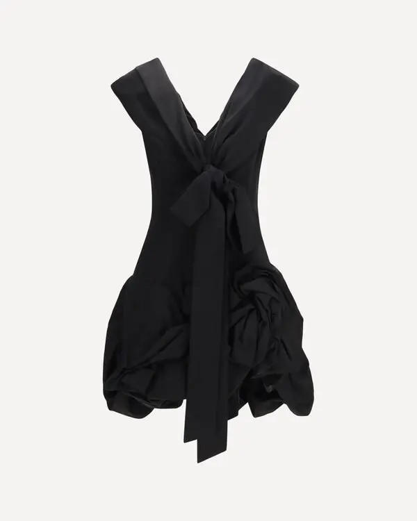 Magda Butrym Midi Dress With Draped Shawl Collar