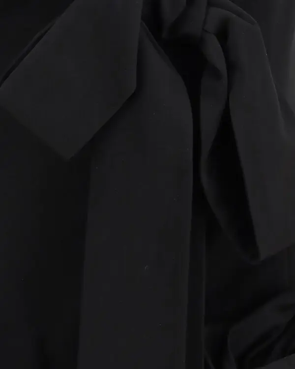 Magda Butrym Midi Dress With Draped Shawl Collar