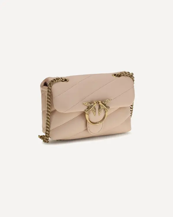 Pinko Love Baby Quilted Leather Shoulder Bag