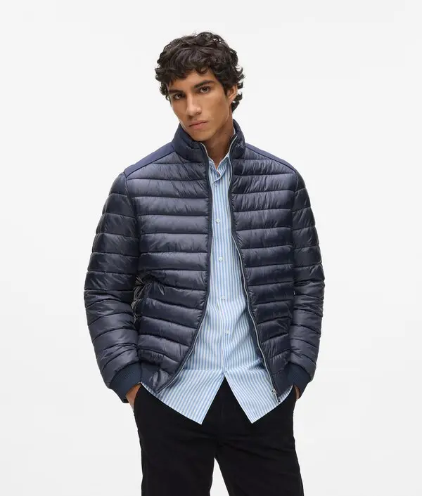 Karl Lagerfeld Lightweight Puffer Jacket - Navy