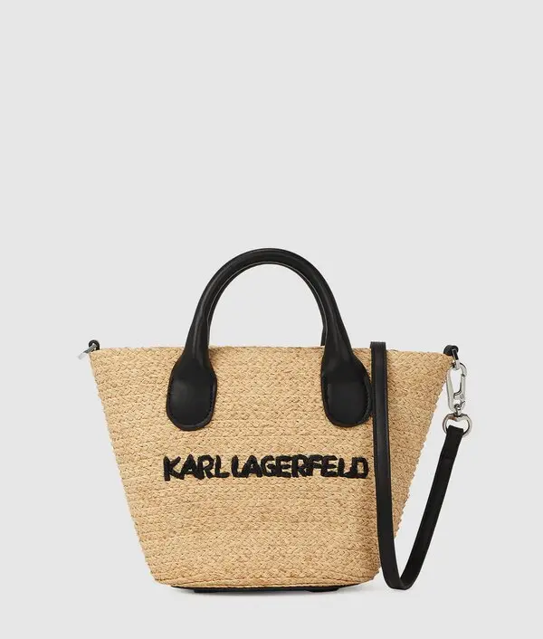Karl Lagerfeld Raffia Beach Bag - Natural