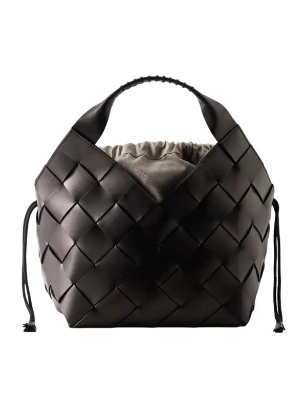 Dragon Diffusion Castello Woven Leather Tote - Black