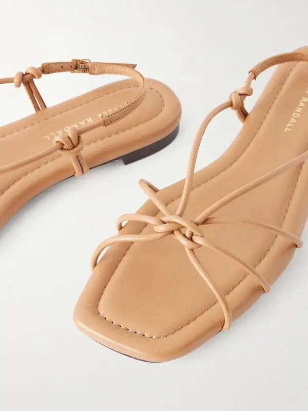 LOEFFLER RANDALL Karly Leather Knot Sandals - Brown