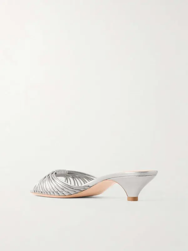 LOEFFLER RANDALL Dixie 40 Metallic-leather Mules