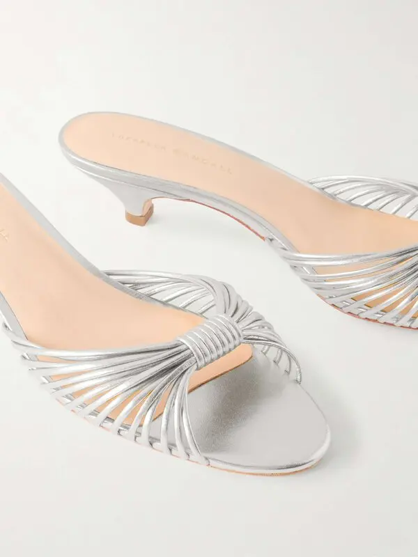 LOEFFLER RANDALL Dixie 40 Metallic-leather Mules