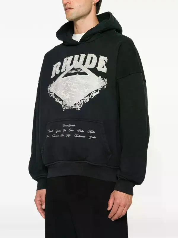 Rhude Logo-print Pouch-pocket Hoodie