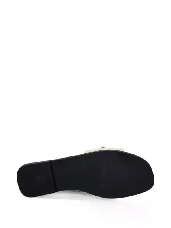 Moschino Bow Detail Heart Plaque Sandals