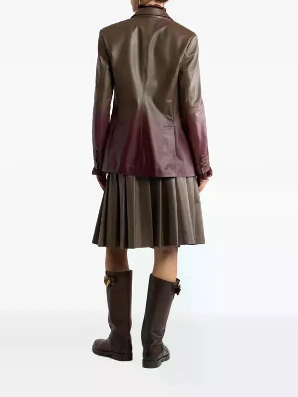 Etro Single-breasted Degradé Leather Jacket