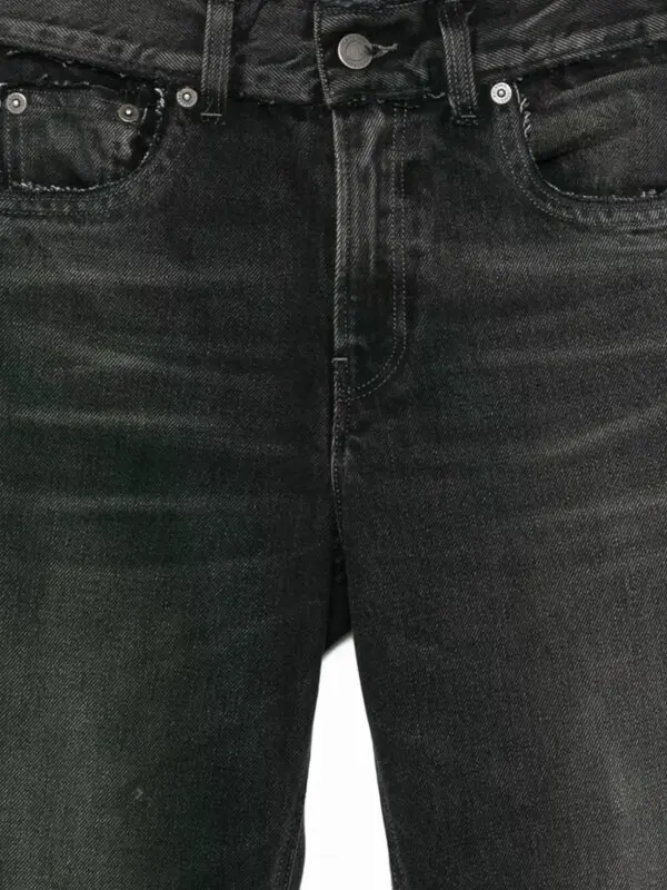 HAIKURE Distressed-effect Raw-cut Jeans