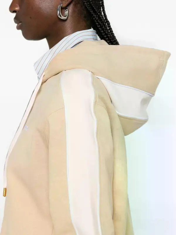 Casablanca Punto Side-stripe Zip-up Hoodie - Neutrals