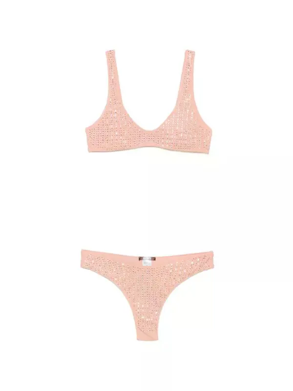 VENUJA Crystal-embellished Bikini - Pink