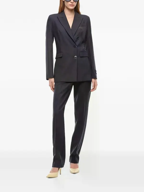 Pinko Double-breasted Pinstripe Blazer - Blue