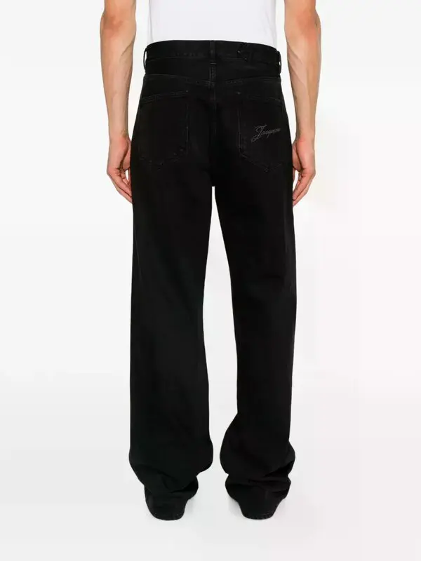 Jacquemus Logo Embroidered Straight Leg Jeans