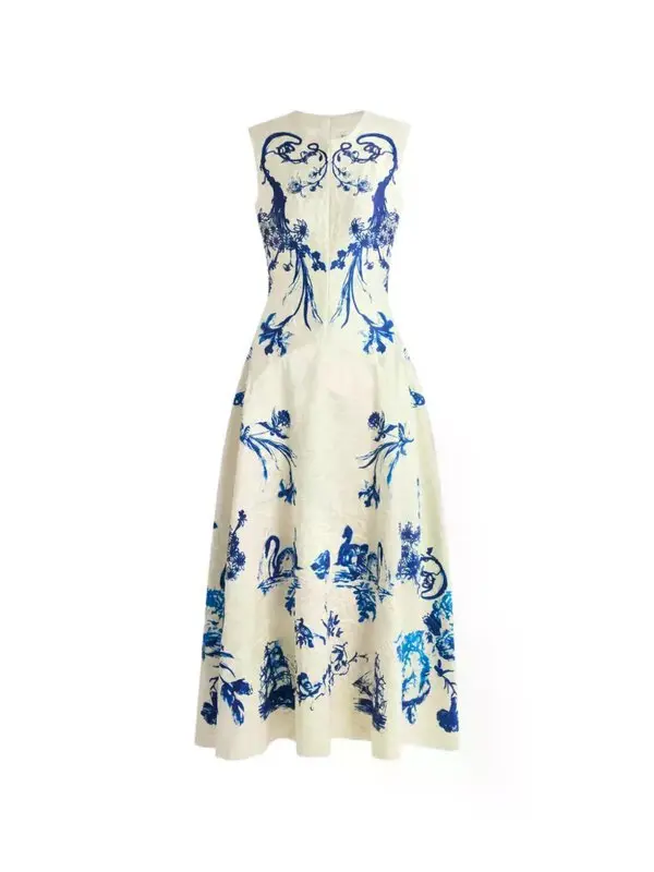 Erdem Textured Satin Maxi Dress - White