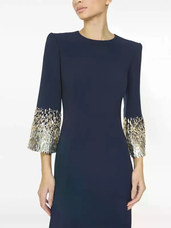 Jenny Packham Anita Dress With Ornate Sleeves