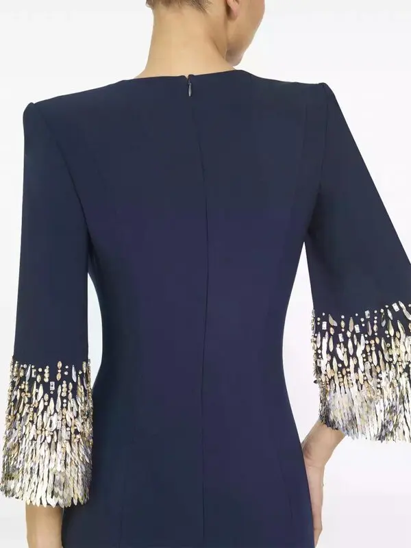 Jenny Packham Anita Dress With Ornate Sleeves