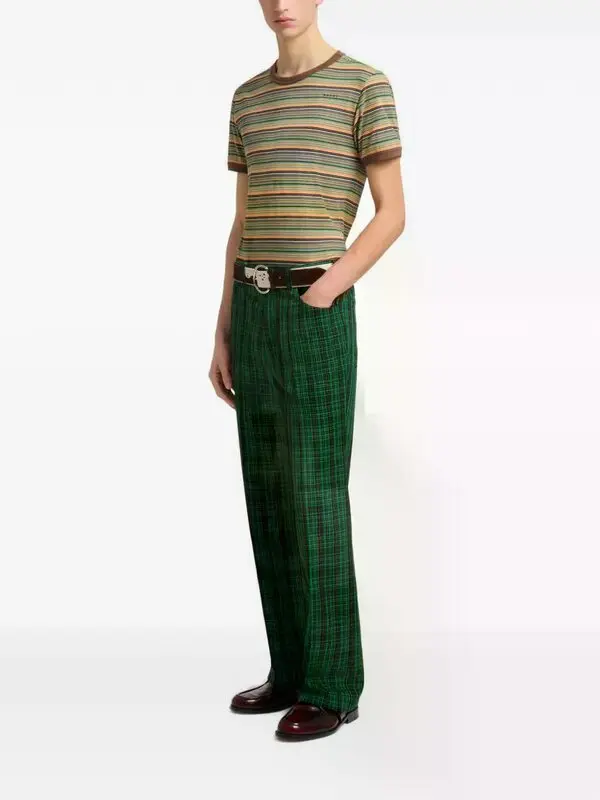 Marni Checked Wool Trousers