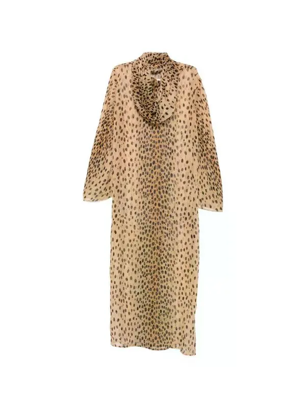 Cult Gaia Gaianne Leopard-print Hooded Midi Dress