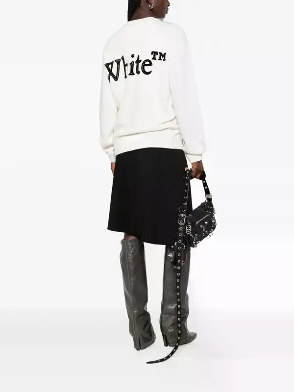 Off-White Intarsia-knit Logo Patch Sweater