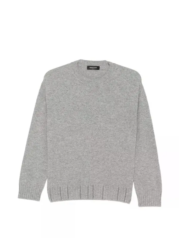 Fabiana Filippi Ribbed Trim Sweater With Bead Embellishment - Grey