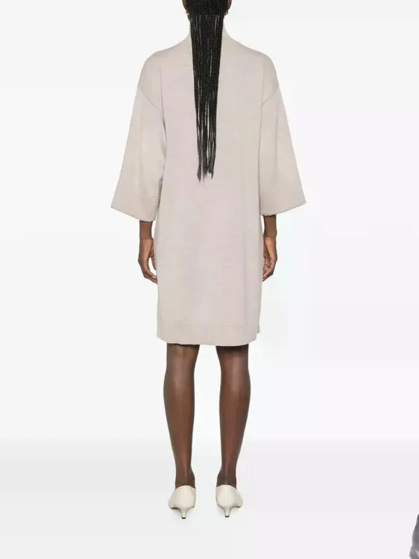 Fabiana Filippi Brooch Detail Mini Knit Dress