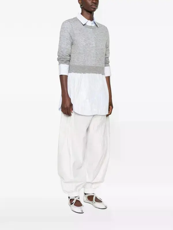 Alexander Wang Layered Design Logo-embroidered Sweater