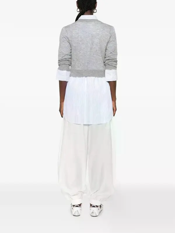 Alexander Wang Layered Design Logo-embroidered Sweater