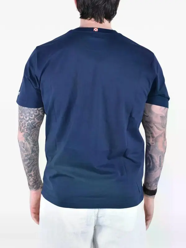 MC2 SAINT BARTH Portofino Embroidered Cotton T-shirt - Blue