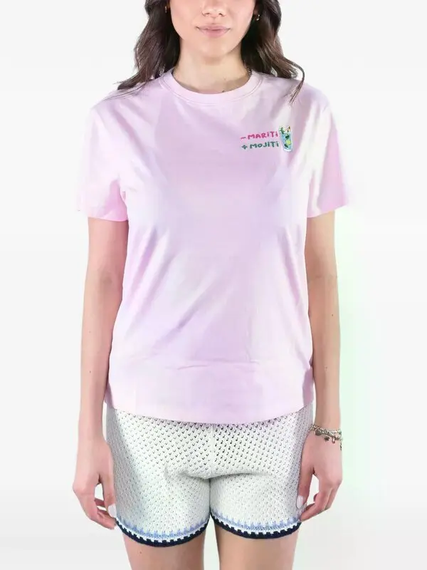 MC2 SAINT BARTH Emilie Slogan-embroidered T-shirt