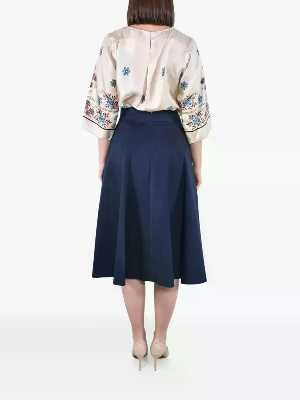 Max Mara Pleated Flared Midi Skirt