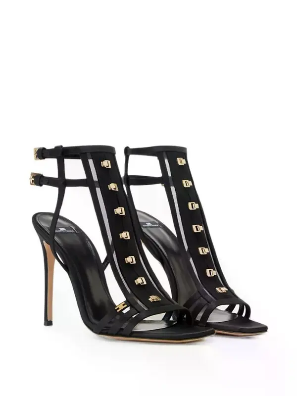 Elisabetta Franchi Tulle-insert Buckled Sandals