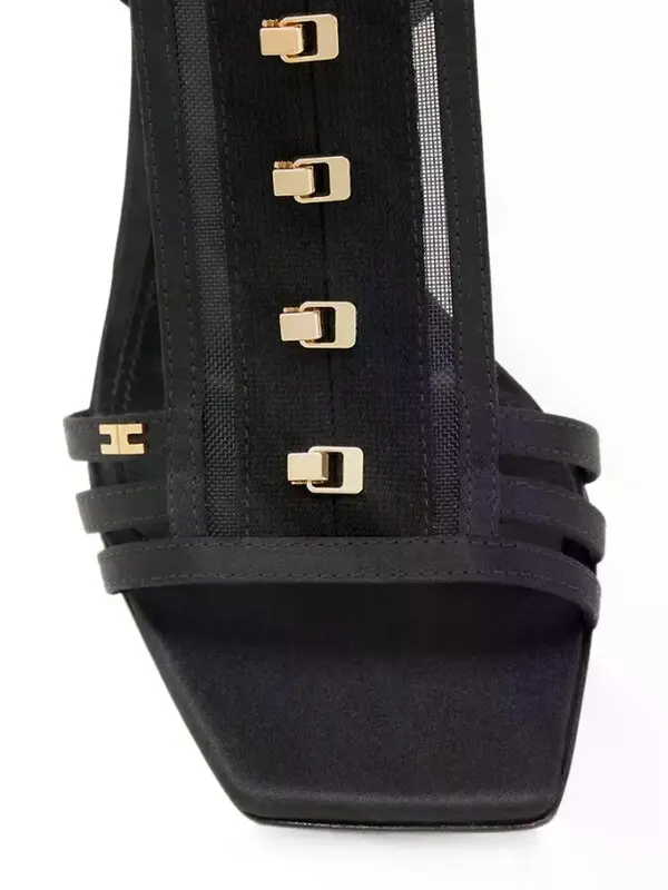 Elisabetta Franchi Tulle-insert Buckled Sandals