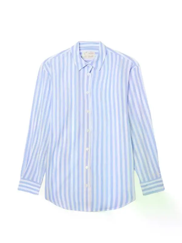 MC2 SAINT BARTH Striped Shirt - Blue