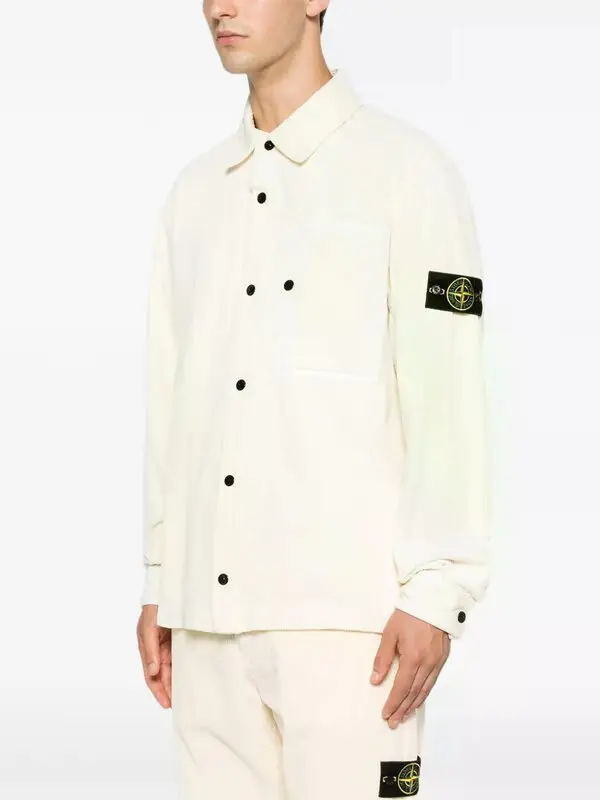 Stone Island Corduroy-texture Chest-pocket Shirt