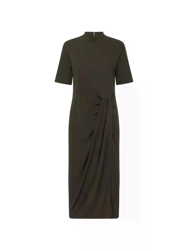 ROTATE BY BIRGER CHRISTENSEN Draped Midi Dress - Green