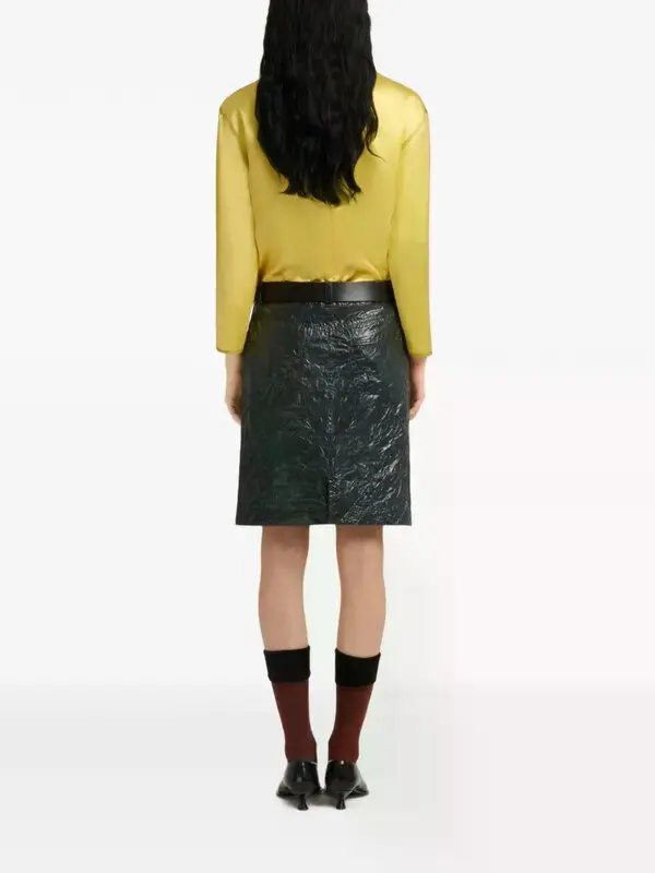 Marni Crinkled-texture Five-pocket Skirt
