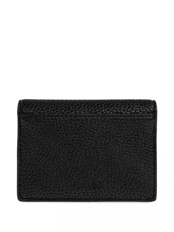 GANNI Logo-plaque Grained Wallet