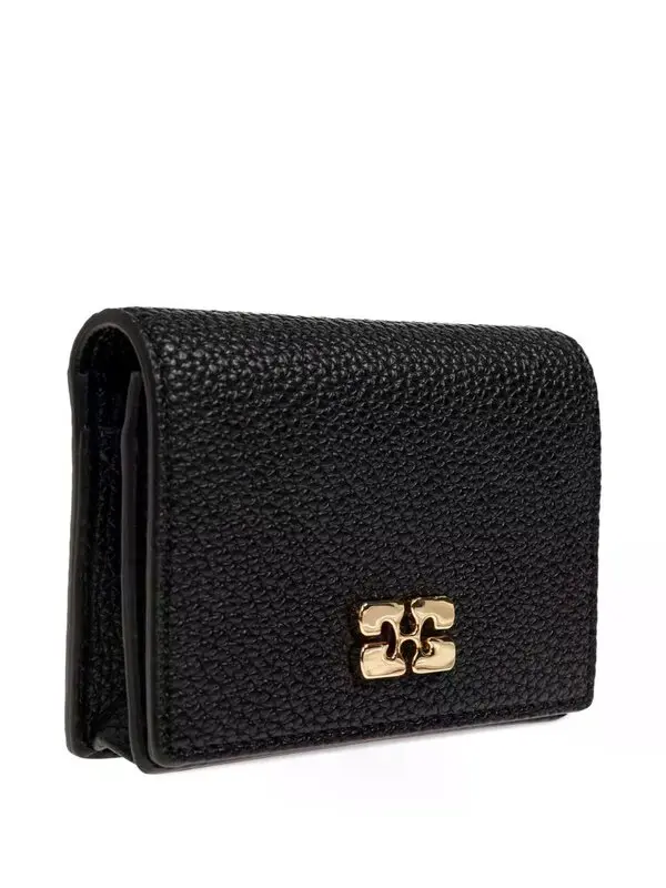 GANNI Logo-plaque Grained Wallet