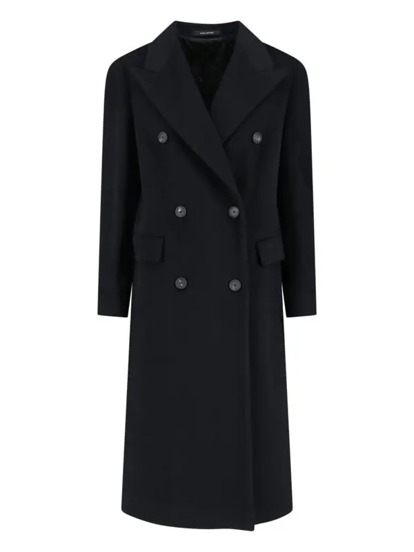 Tagliatore Double-breasted Cashmere "jole" Coat - Black