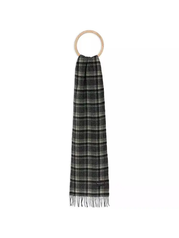 Marc O'polo Plaid Fringed Scarf - Grey