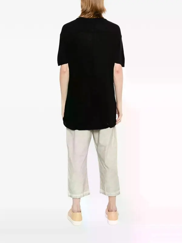 THOM KROM Raw-edge Panelled T-shirt