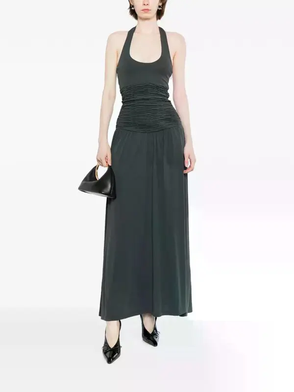 AYA MUSE Ruched Waist Maxi Dress