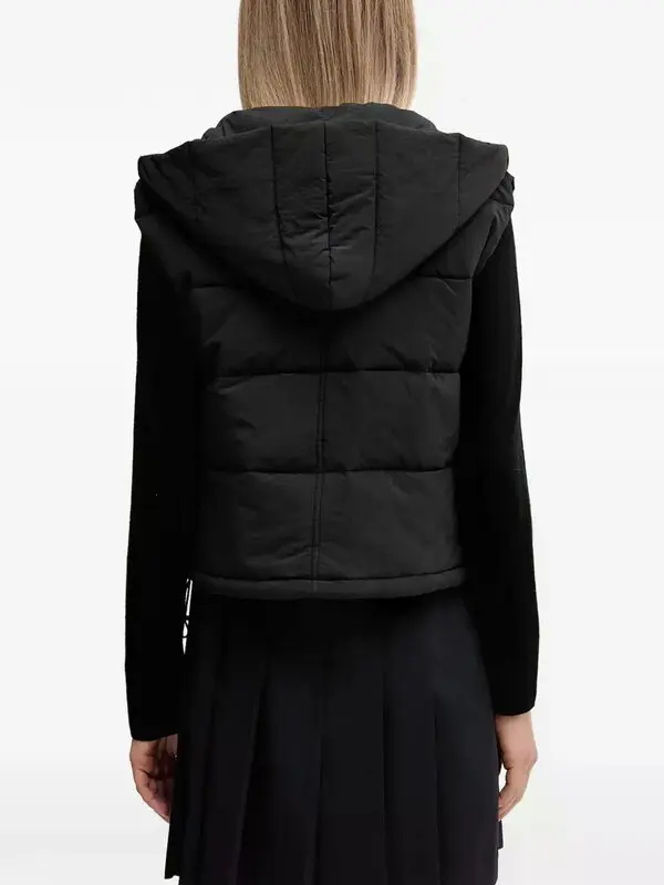Sisley Hooded Padded Gilet - Black